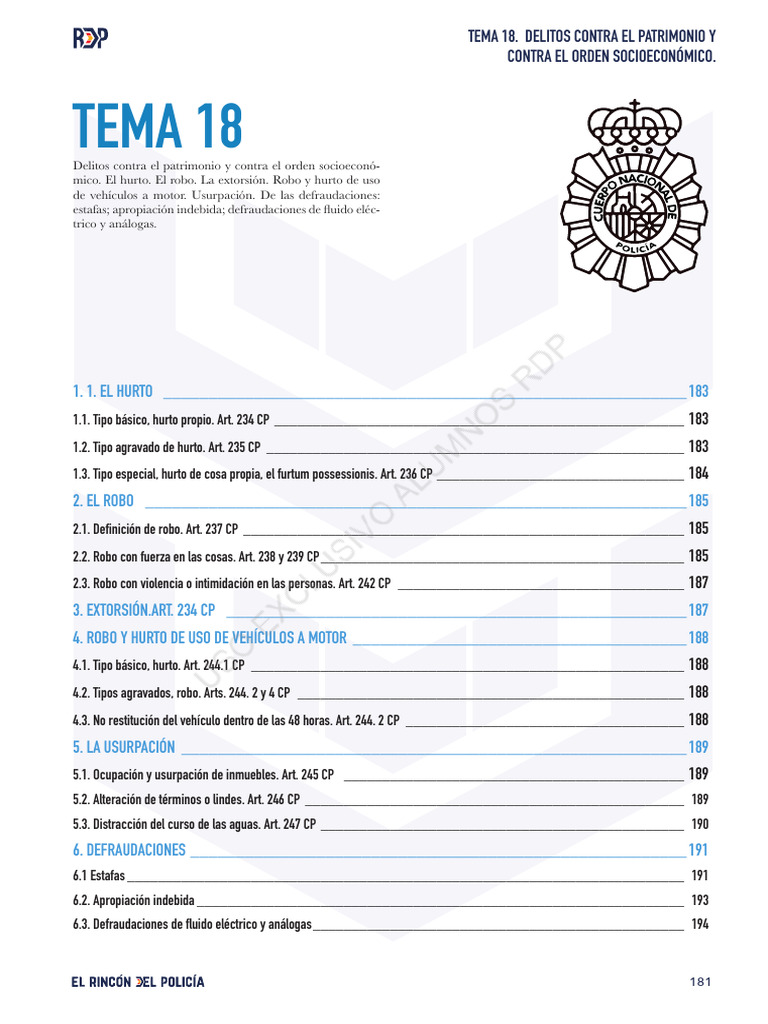 Delitos Patrimoniales y Económicos | PDF | Robo | Ley de Propiedad