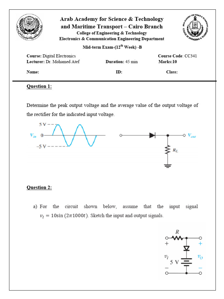 12th Digital Electronics Spring 23 | PDF