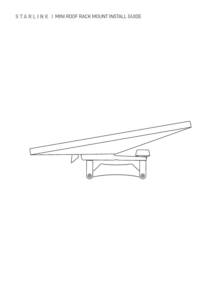 Starlink Mini Roof Rack Mount Guide | PDF | Manufactured Goods | Equipment