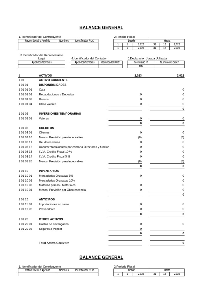 Balance General 2022-2023: Activos y Pasivos | PDF | Economía ...