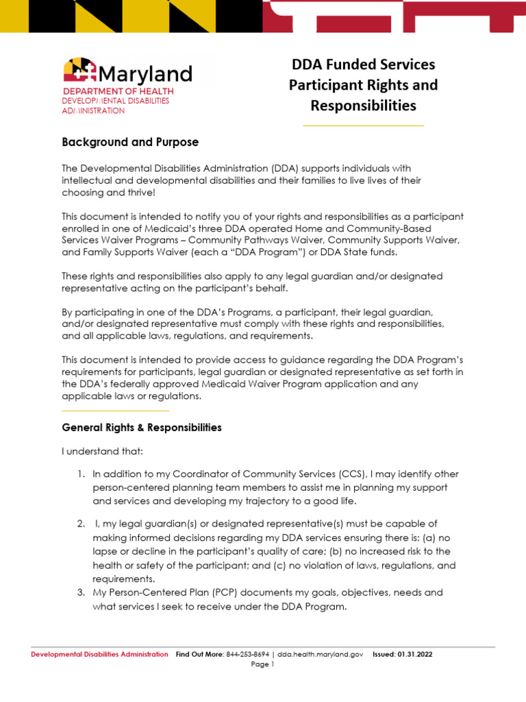 DDA Participant Rights and Responsibilities Final 1-31-2022 Fillable ...