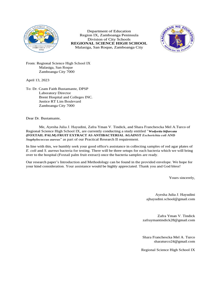 Brent Letter | PDF