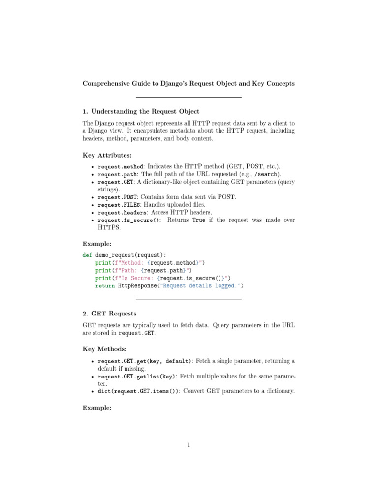 Guide To Django Request Object | PDF | Software Engineering | Information Technology