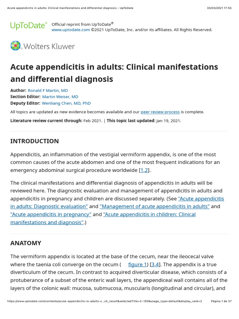 Acute Appendicitis in Adults_ Clinical Manifestations and Differential ...