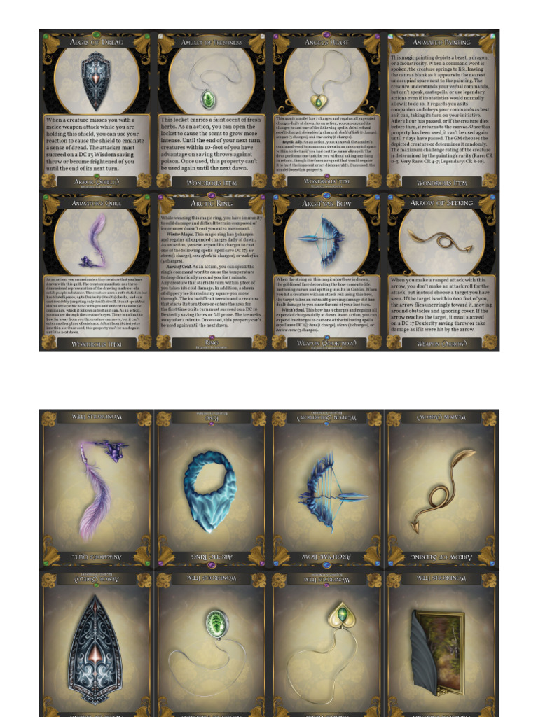 Item Cards (Print Ready, A4) | PDF