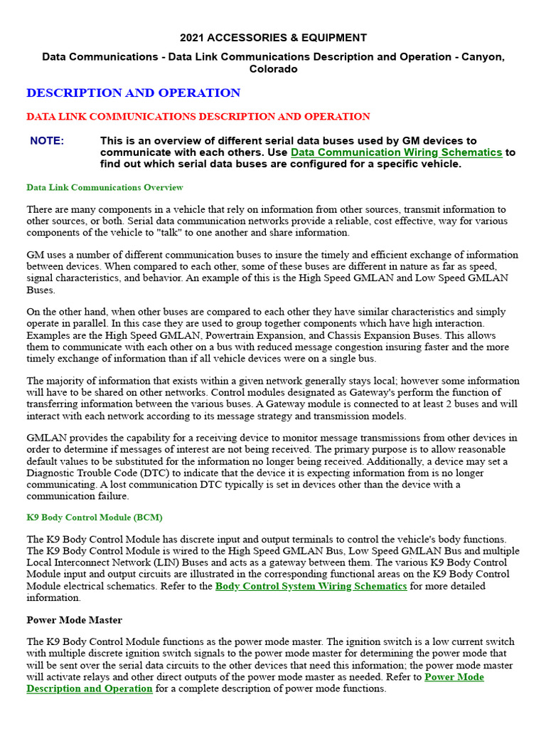 ACCESSORIES & EQUIPMENT Data Communications - Data Link Communications ...