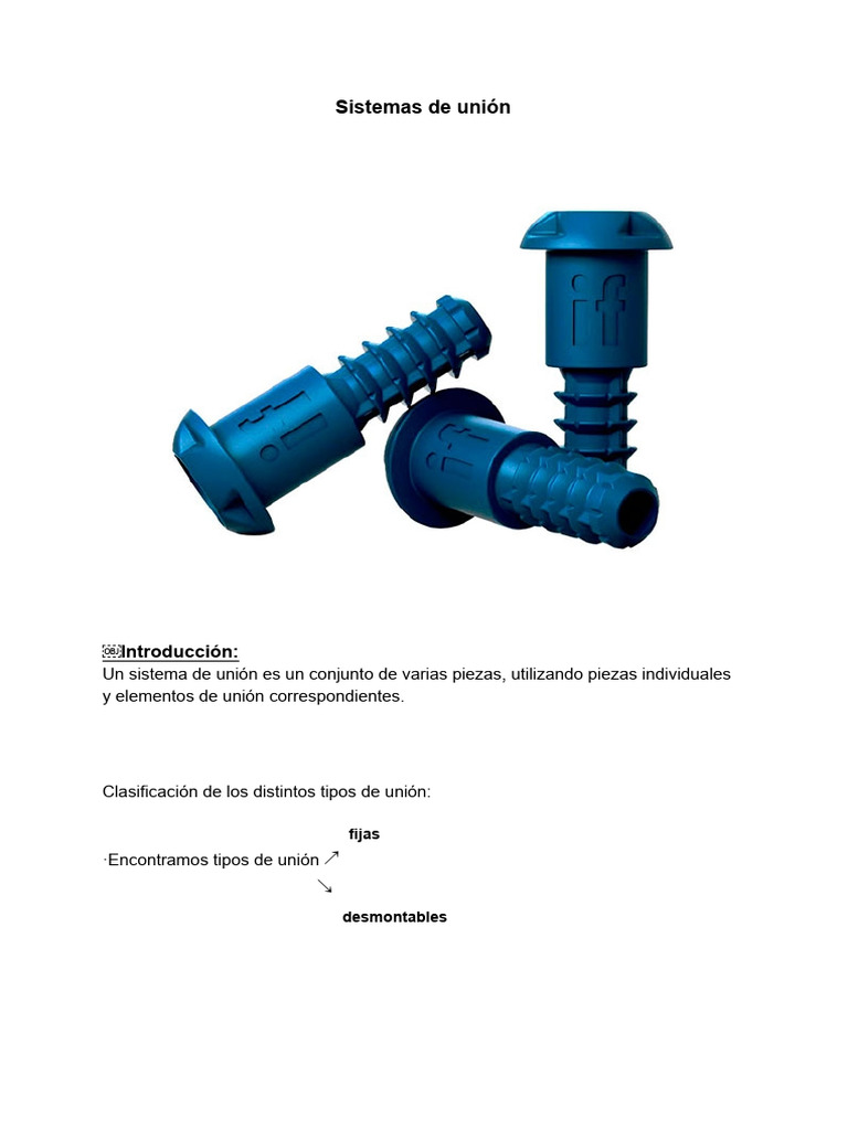 Sistemas de Unión | PDF | Tornillo | Remache