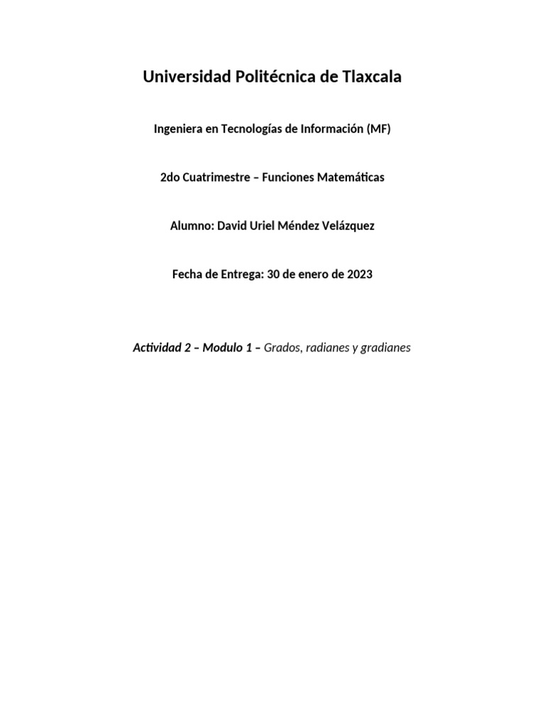 Conversión de Grados a Radianes y Gradianes | PDF | Ángulo | Medida ...