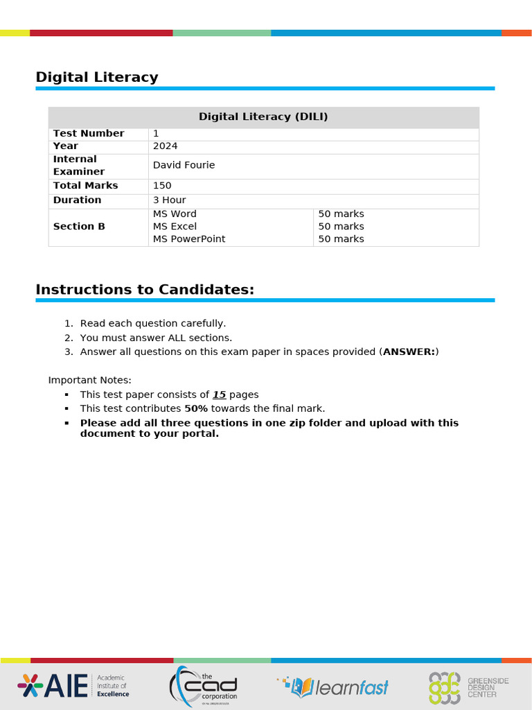 Digital Literacy - Summative Assessment 1_xeb | PDF | Computer Keyboard ...