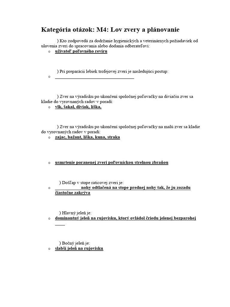 M4 Lov Zveri | PDF