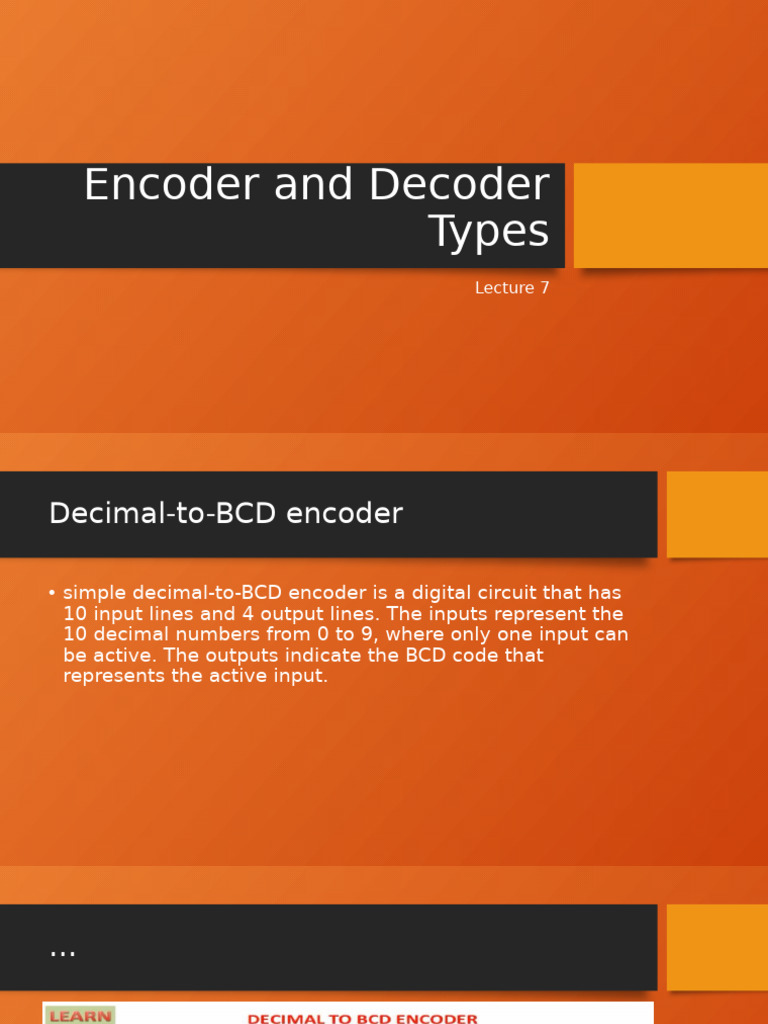 Decimal-to-BCD and Priority Encoders | PDF