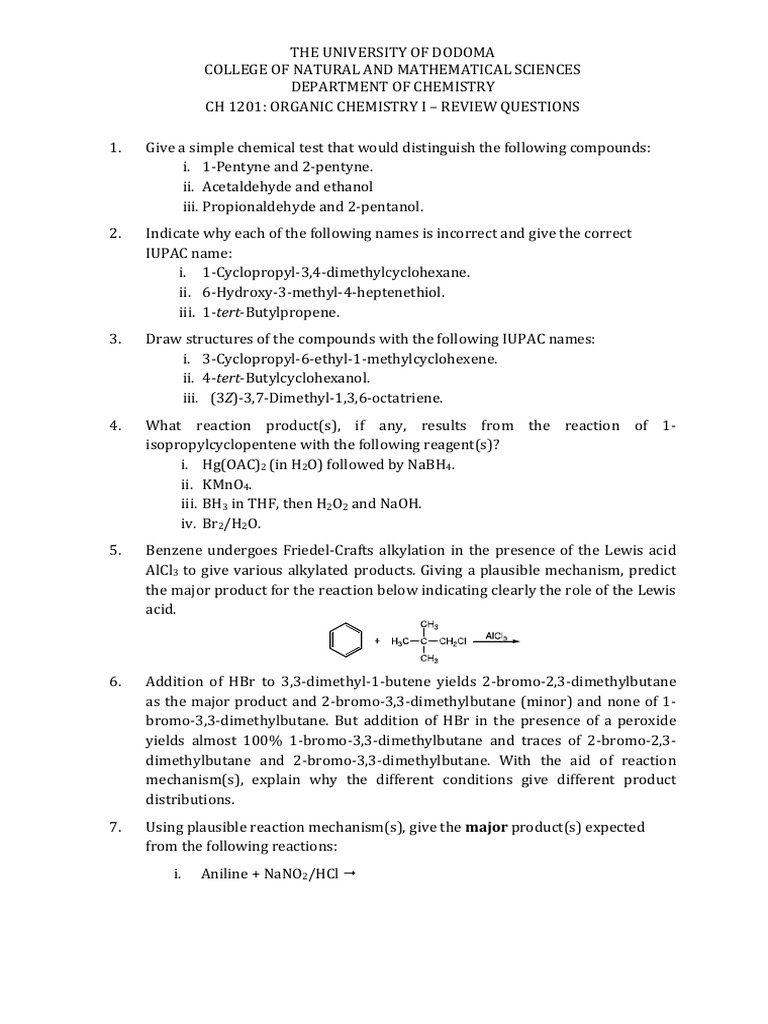 Review Qns-2023 | PDF | Methyl Group | Amine