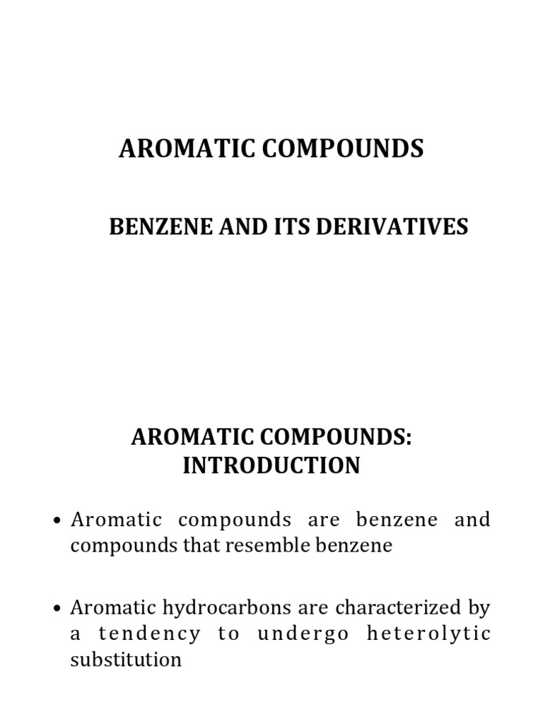 Aromatic Compounds | PDF | Molecular Orbital | Molecules