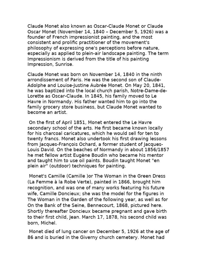 Claude Monet | PDF
