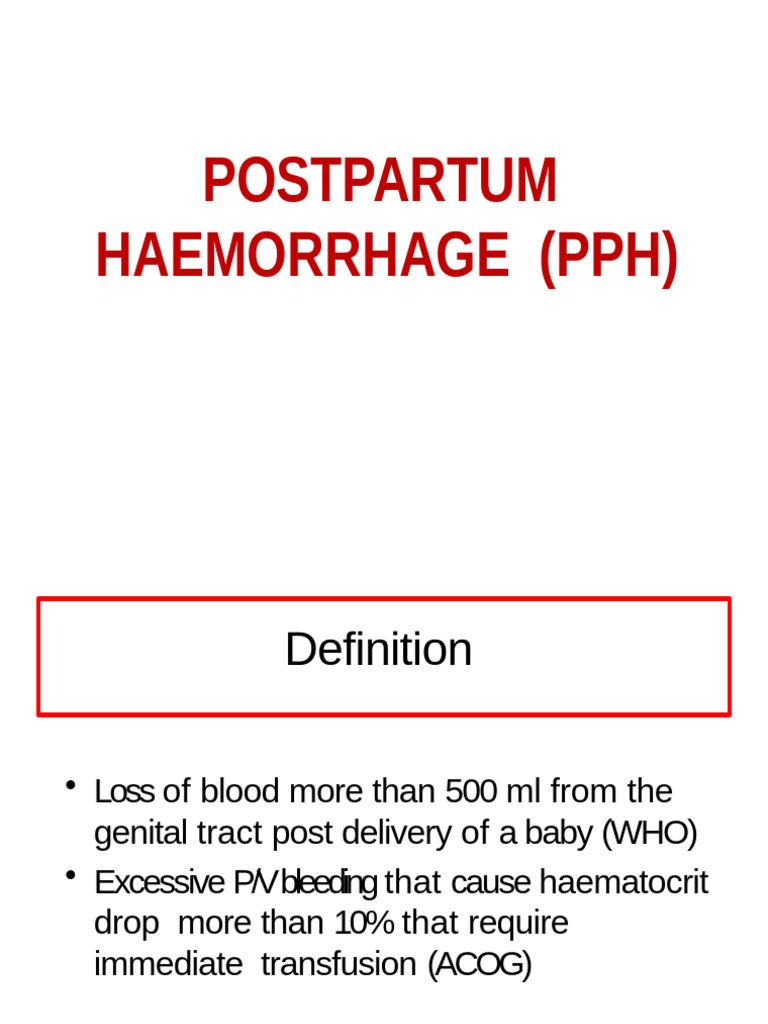new pph ppt | PDF | Childbirth | Maternal Health