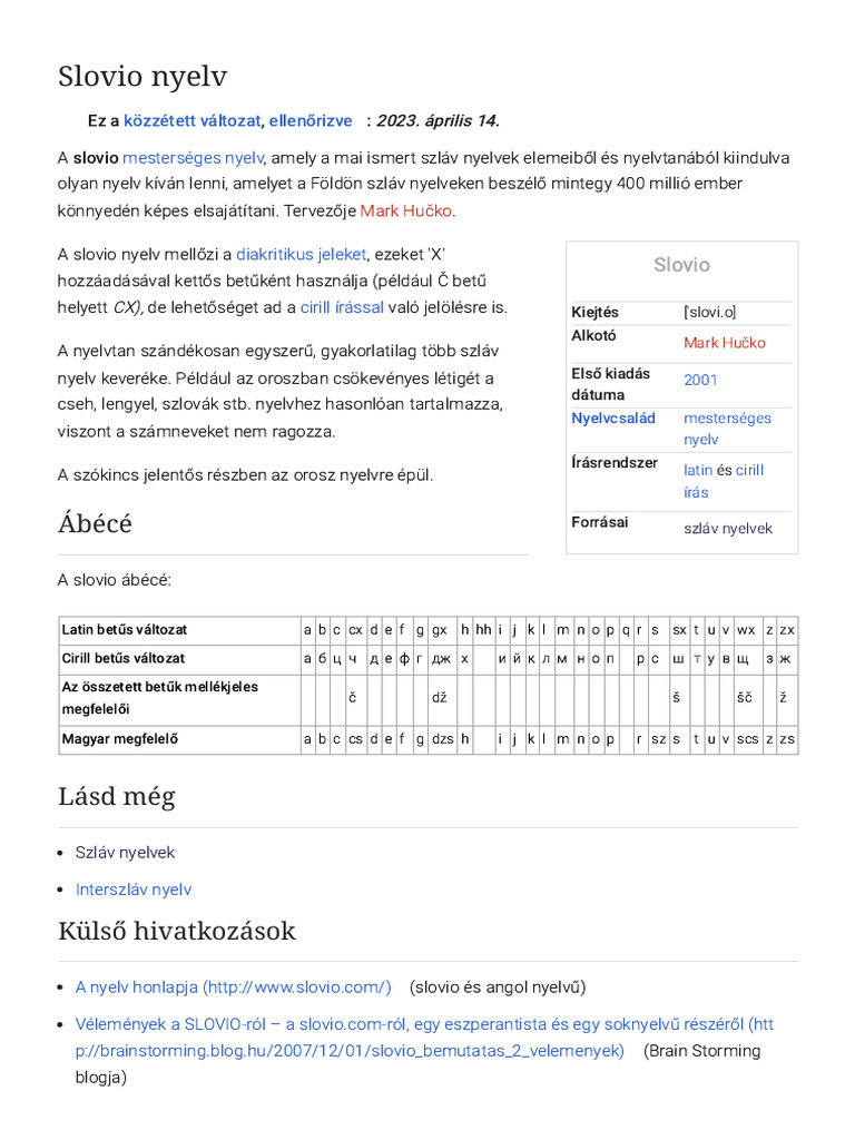 Slovio Nyelv | PDF