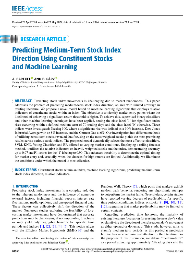 Predicting Medium-Term Stock Index Direction Using Constituent Stocks ...