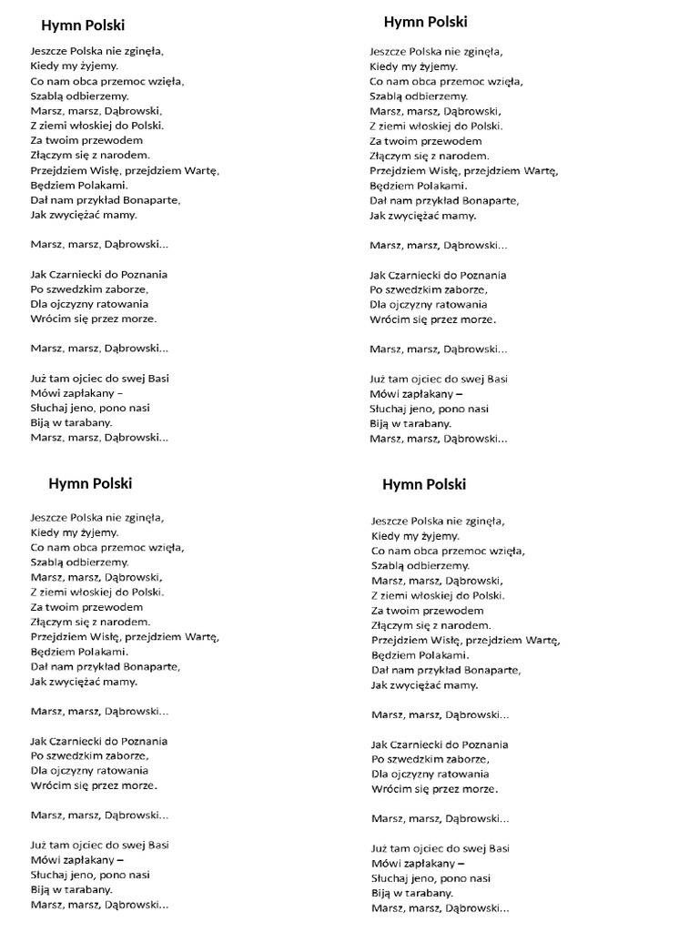 Hymn polski Druk | PDF