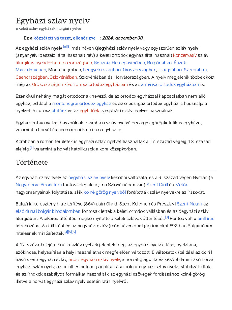 Egyházi szláv nyelv | PDF