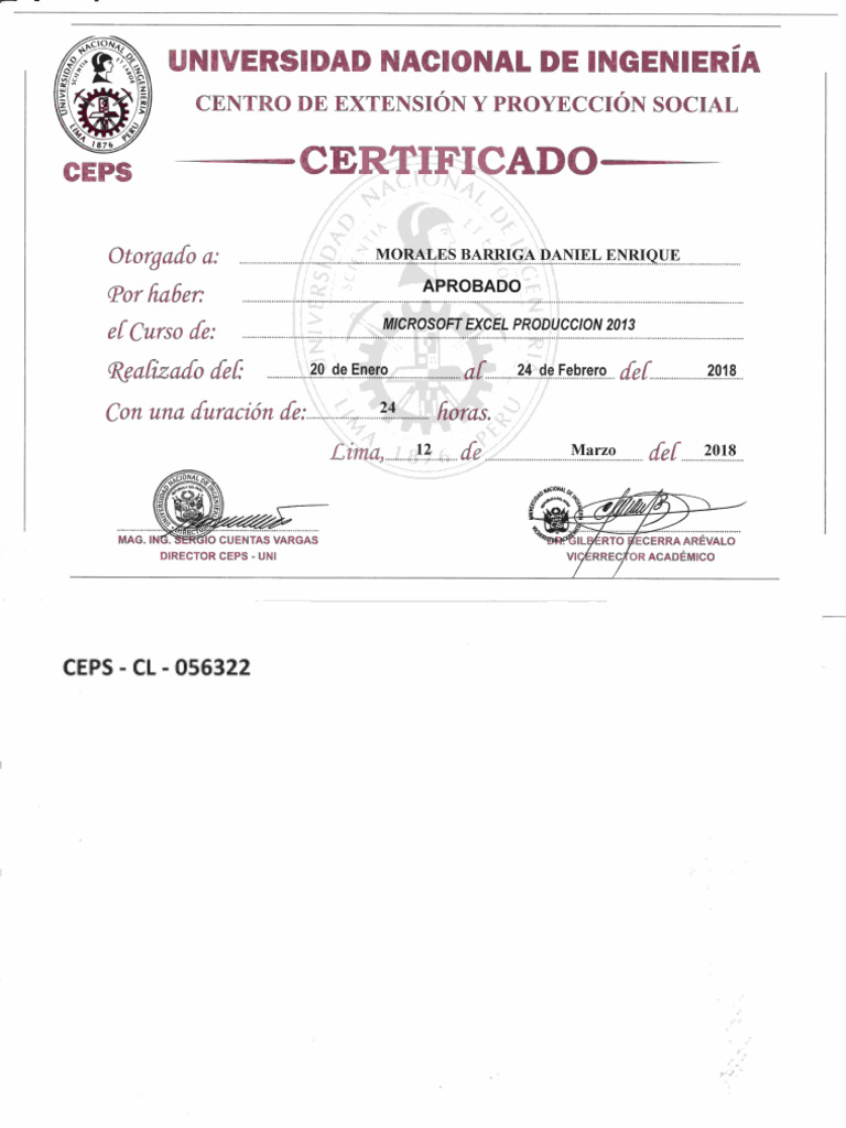 Curso CEPS Excel Producción | PDF