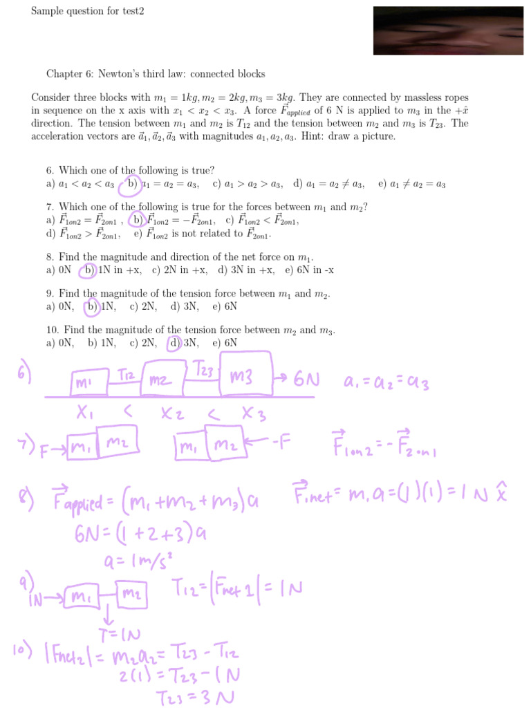 Sample Physics Test 2 | PDF | Force | Collision
