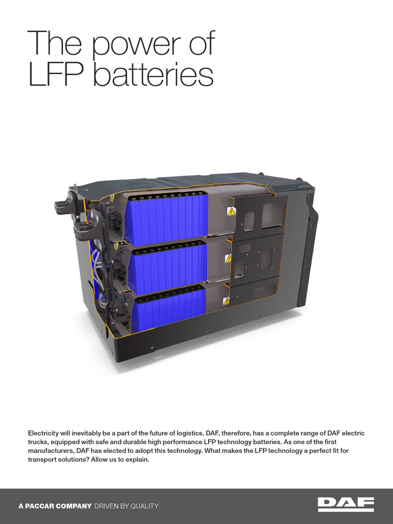 DAF Infosheet Infosheet LFP Battery v6 | PDF | Chemical Substances ...