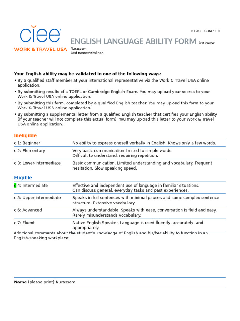 ciee | PDF | Vocabulary | English Language