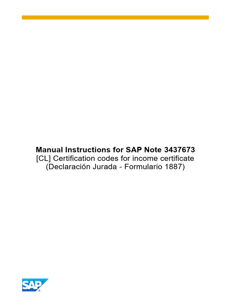 Manual Activity For SAP Note 3437673 | PDF | Sap Se