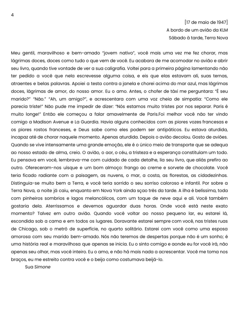 Cartas de Amor a Nelson Algren | PDF | Amor