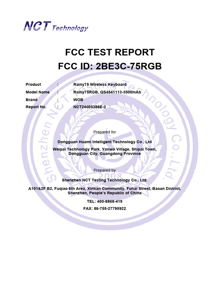 FCC Test Report | PDF | Decibel | Antenna (Radio)