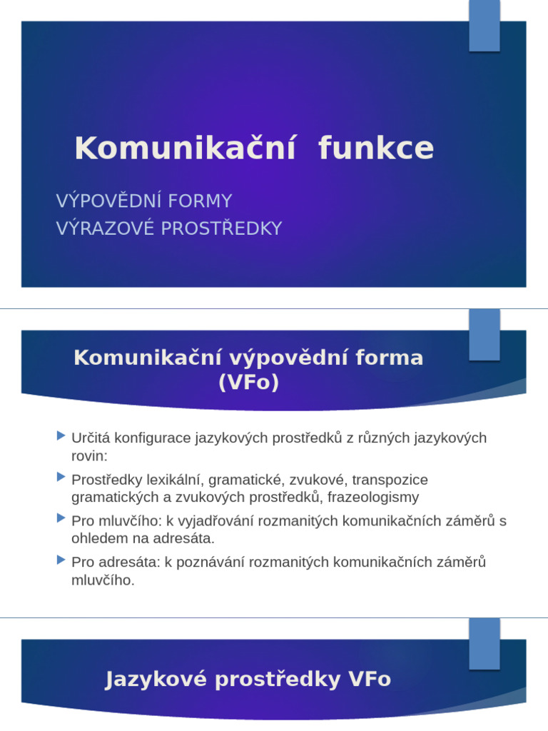 Komunikační Funkce 20 | PDF