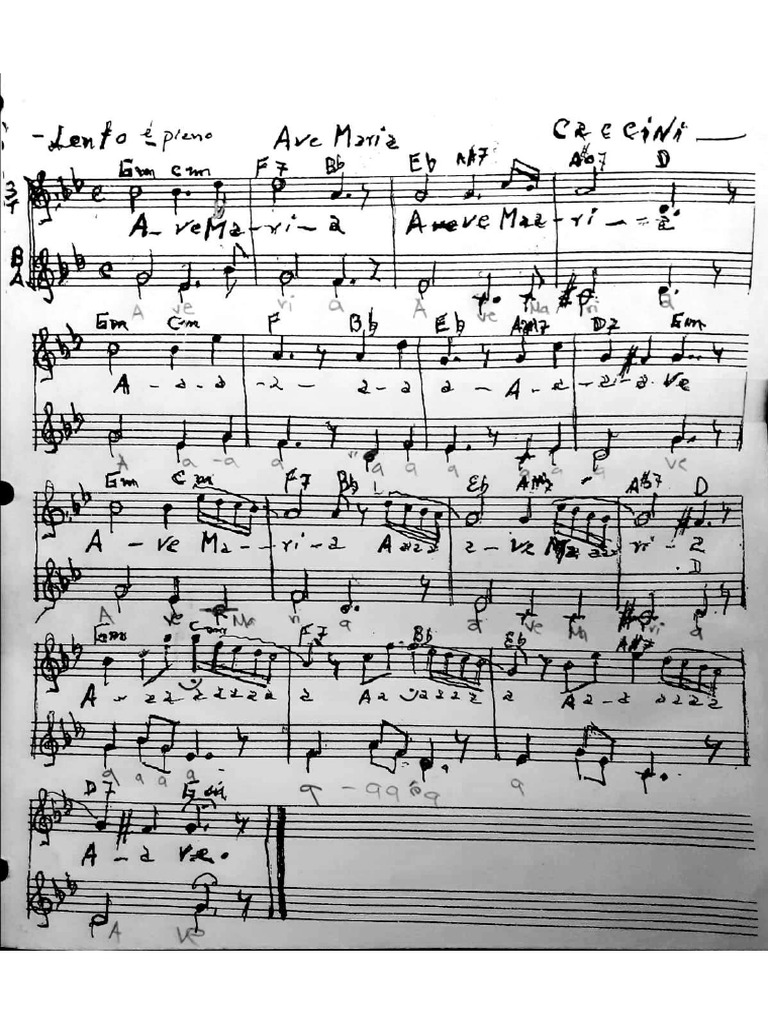 Ave María Caccini Ars nova | PDF