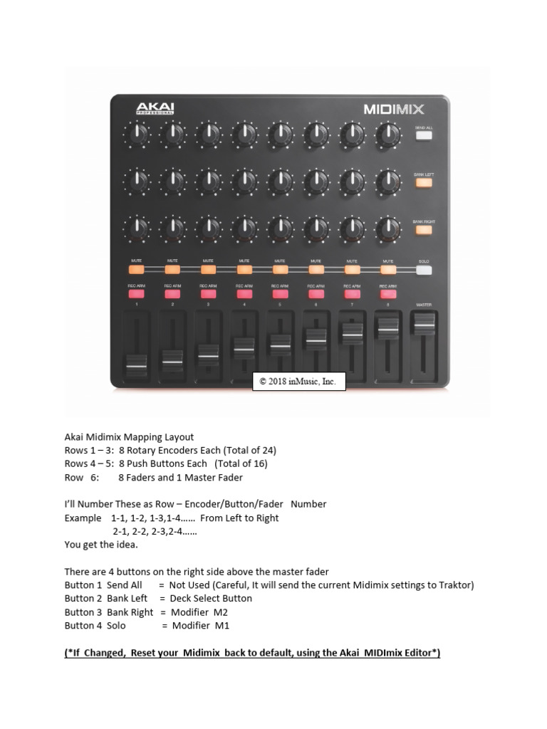 Akai Midimix Mapping Layout | PDF | Electronics