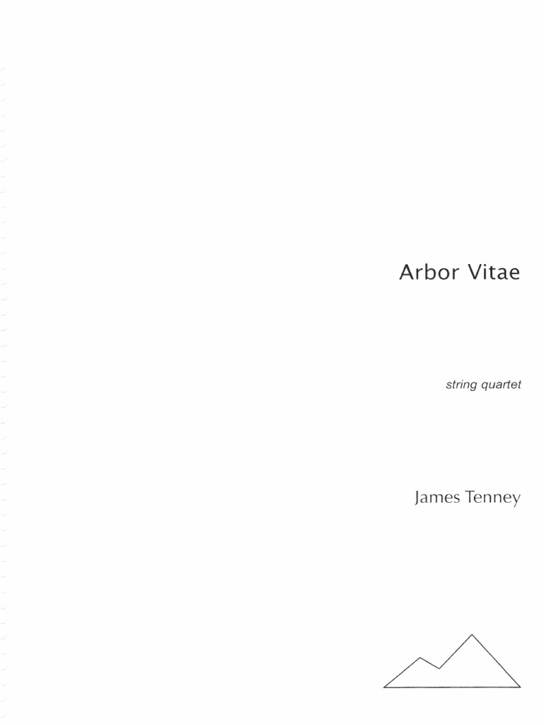 James Tenney String Quartet Arbor Vitae | PDF
