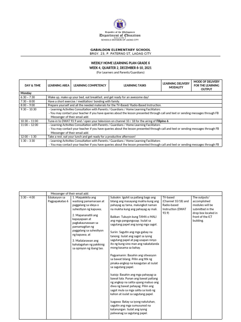 WHLP Q2 W4 | PDF | Multiple Choice | Grammar