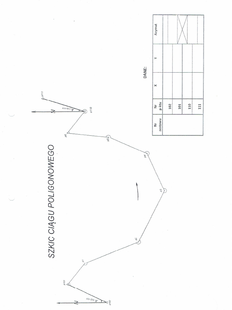 Szkic Ciągu Poligonowego | PDF
