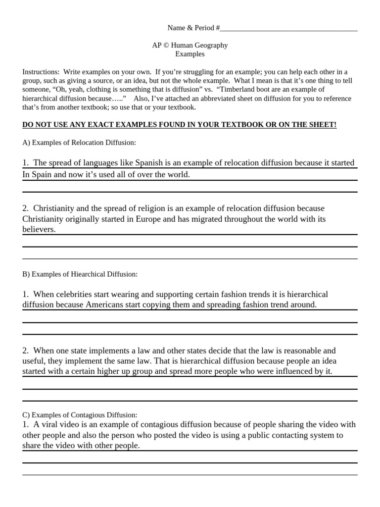 Types of Diffusion Activity | PDF