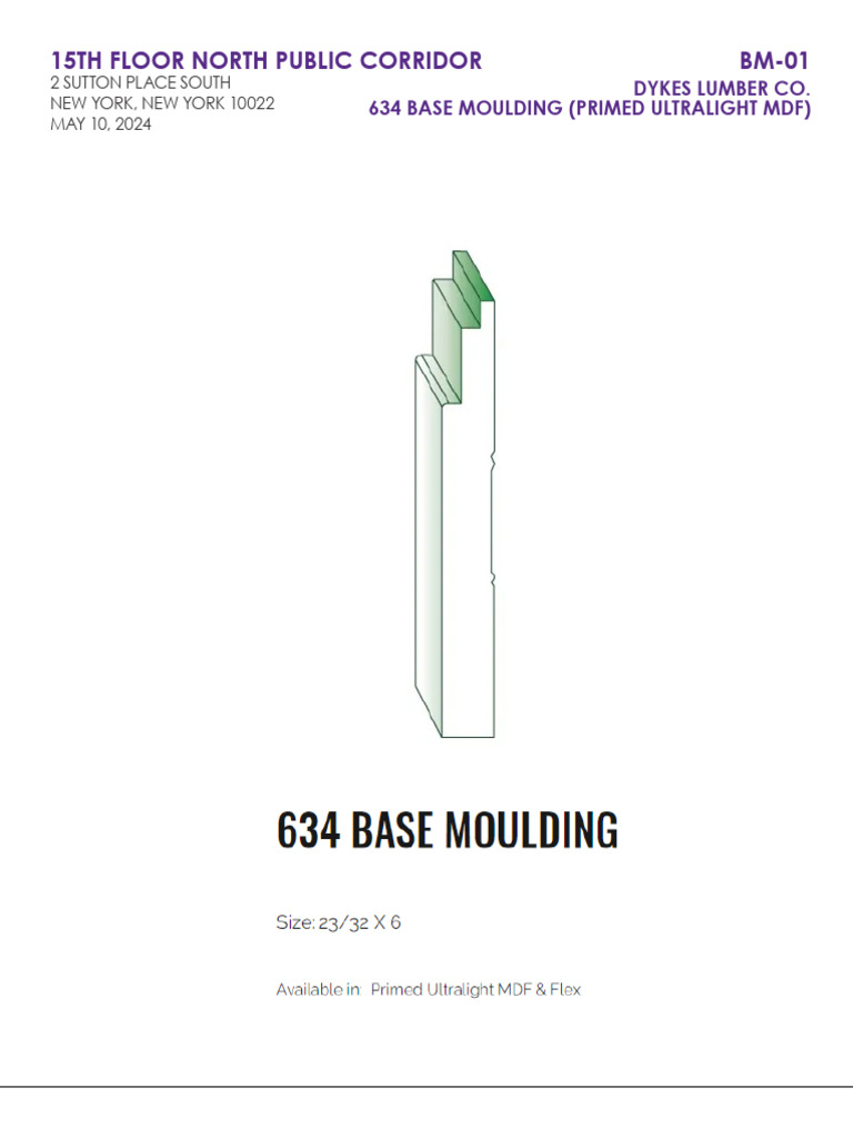 Base Molding Spec - Specification Booklet - 21-169 - Ffe - Public ...