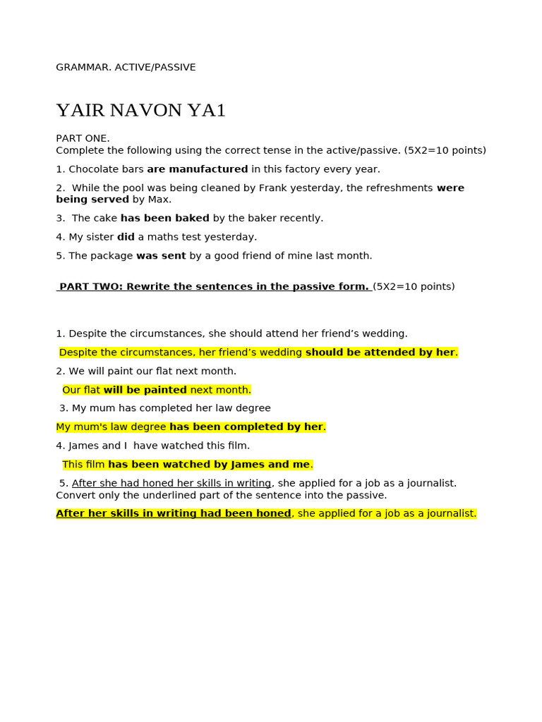 yair navon ya1 passive-active | PDF