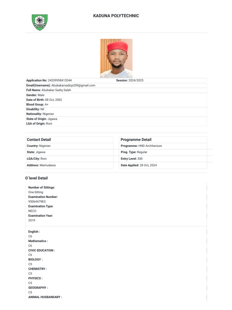 KADPOLY _ Application Preview | PDF