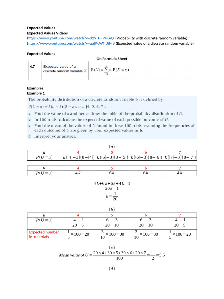 W3 L2 Expected Values Ex7J | PDF | Expected Value | Mathematical Analysis