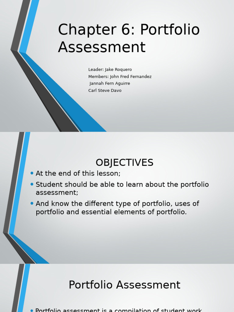 Portfolio Assessment | PDF | Educational Assessment | Teaching