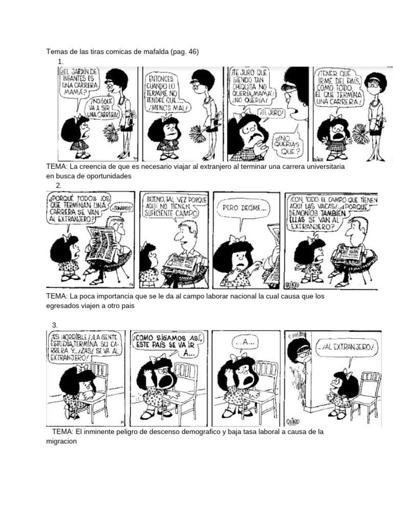 Temas de Las Tiras Comicas de Mafalda (1) | PDF