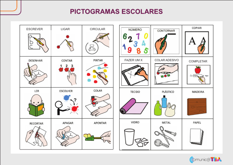 Pictogramas para Atividades Escolares | PDF