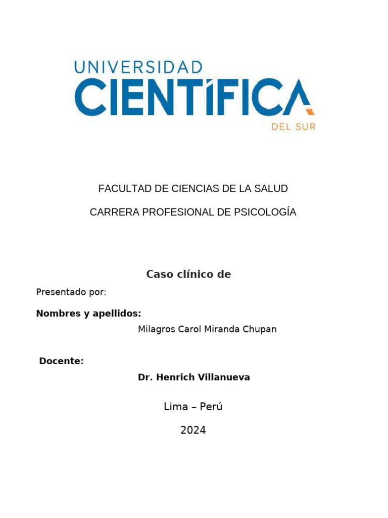 Caso de TDAH y Disgnosia Visoespacial | PDF | Desorden hiperactivo y ...
