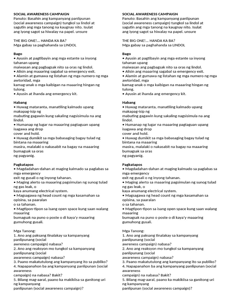 SOCIAL AWARENESS CAMPAIGN | PDF