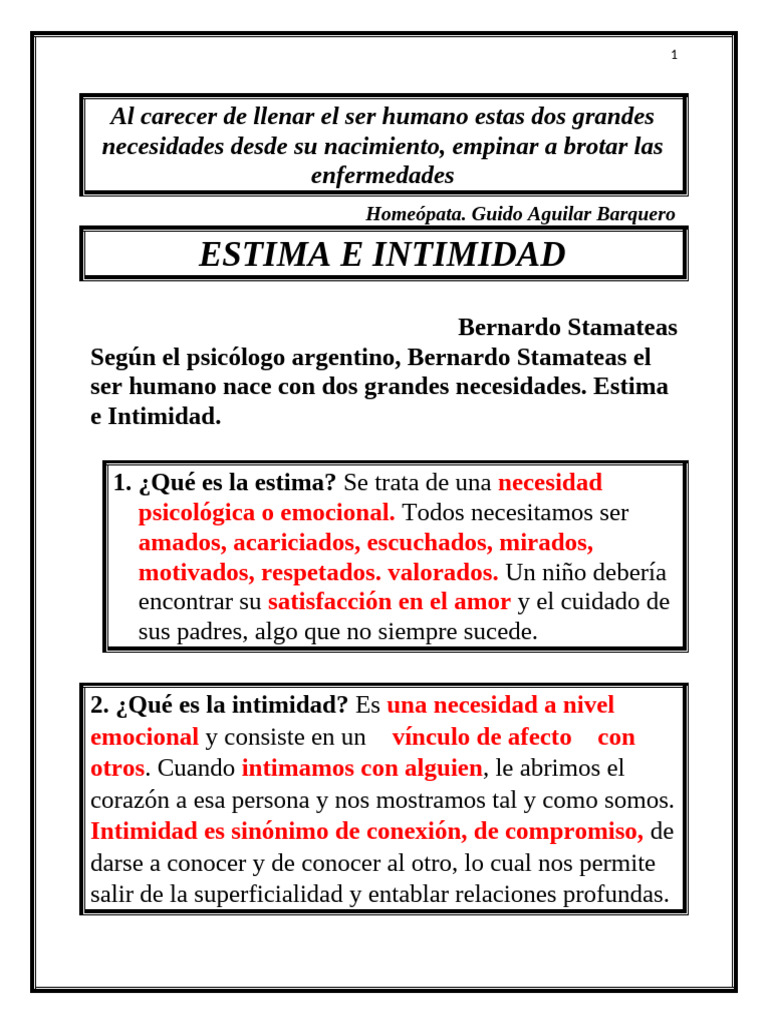 Al Carecer de Llenar El Ser Humano Estas Dos Grandes Necesidades Desde ...