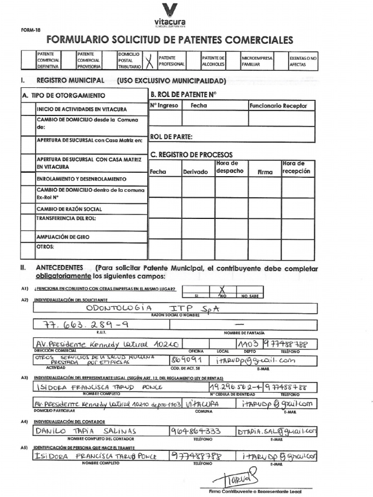 Formulario patente | PDF