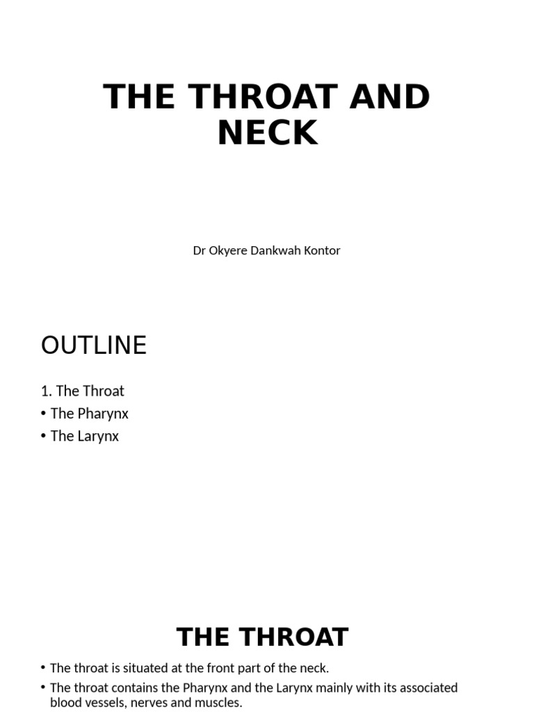 Throat and Neck | PDF | Larynx | Human Anatomy