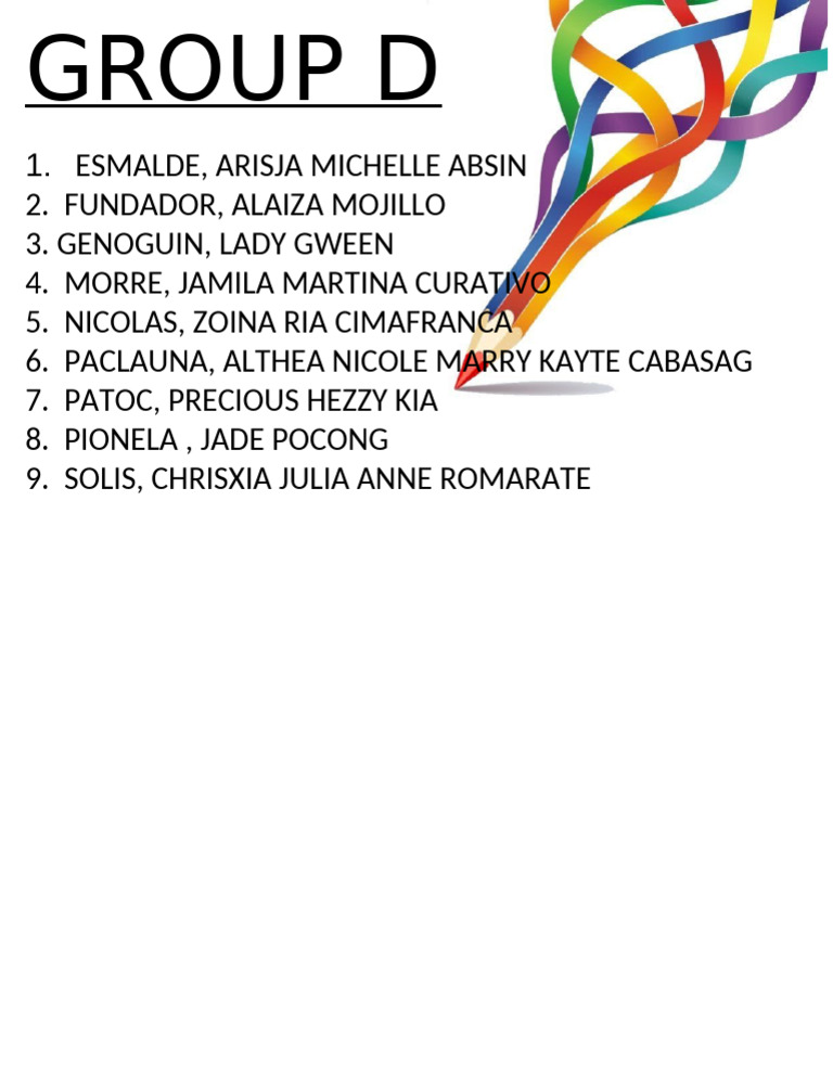 GROUP D FINAL | PDF